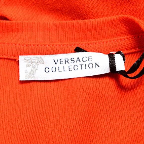 Versace Collection | Shirts | Versace Collection Bright Orange Graphic ...